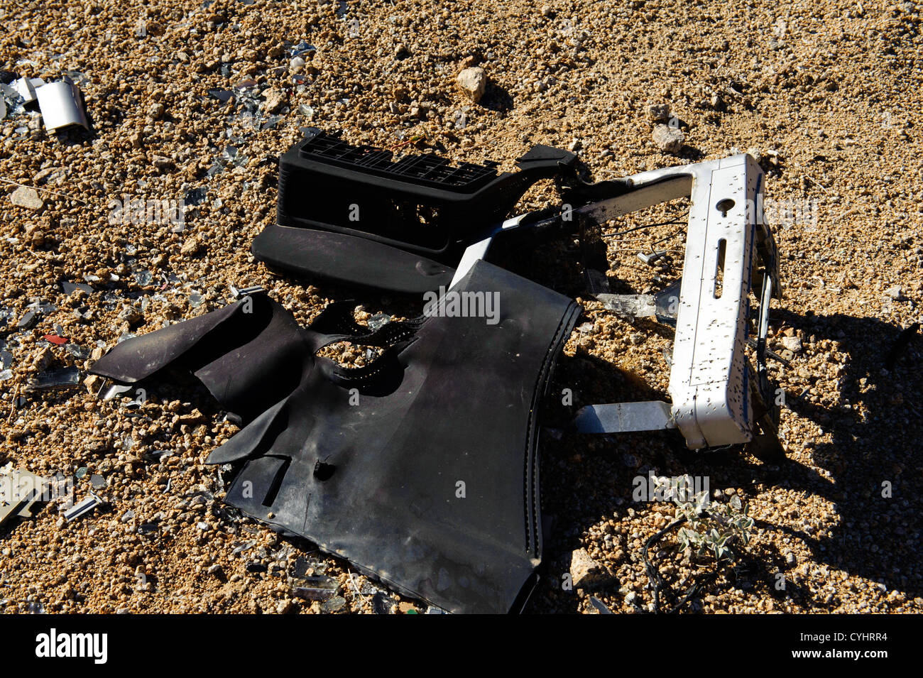Target shooting trash in the Western Mojave Desert Stock Photo - Alamy
