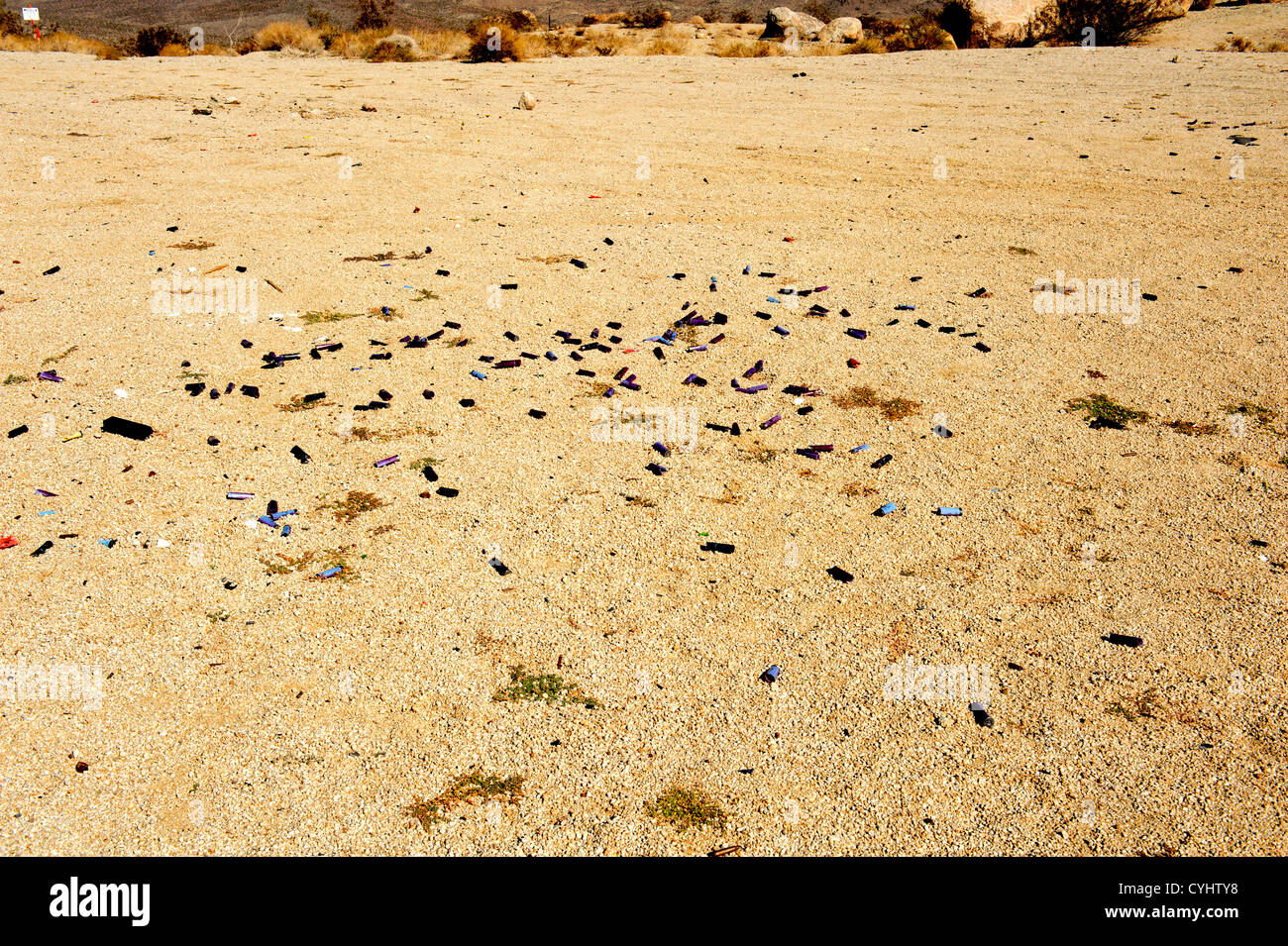 Target shooting trash in the Western Mojave Desert Stock Photo - Alamy