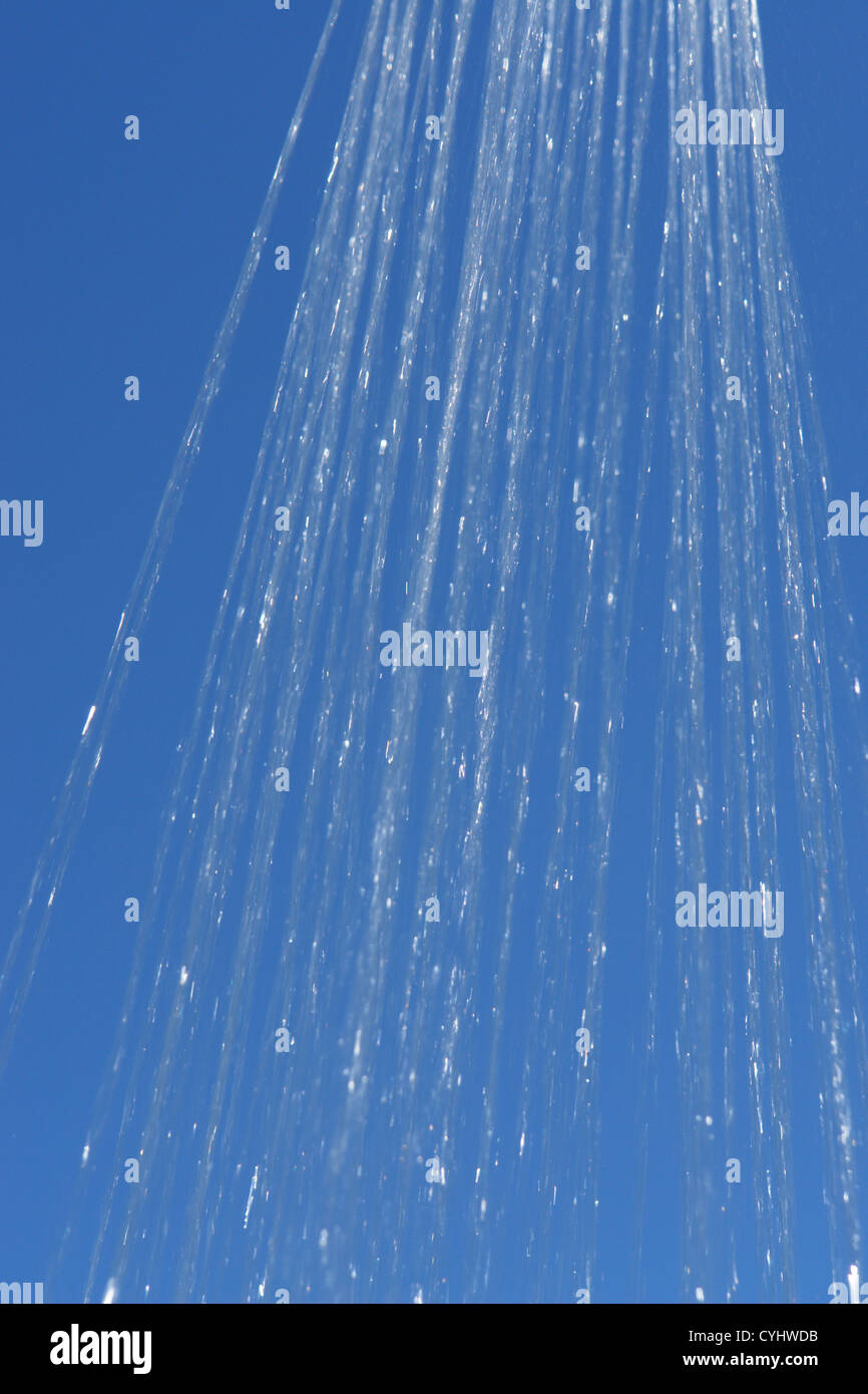 water drops falling from a shower outside Stock Photo - Alamy