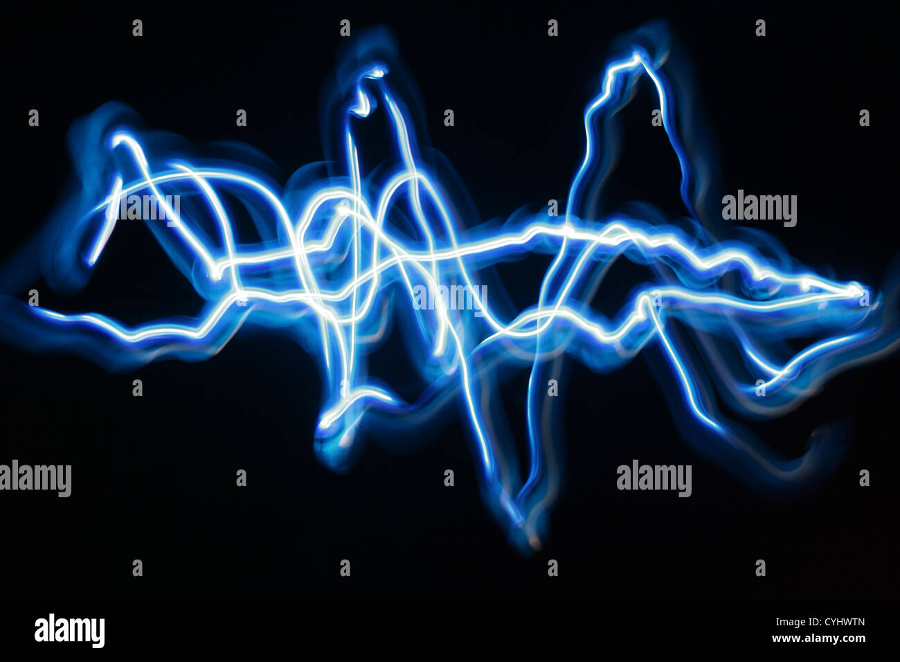 blue lighting wave Stock Photo - Alamy
