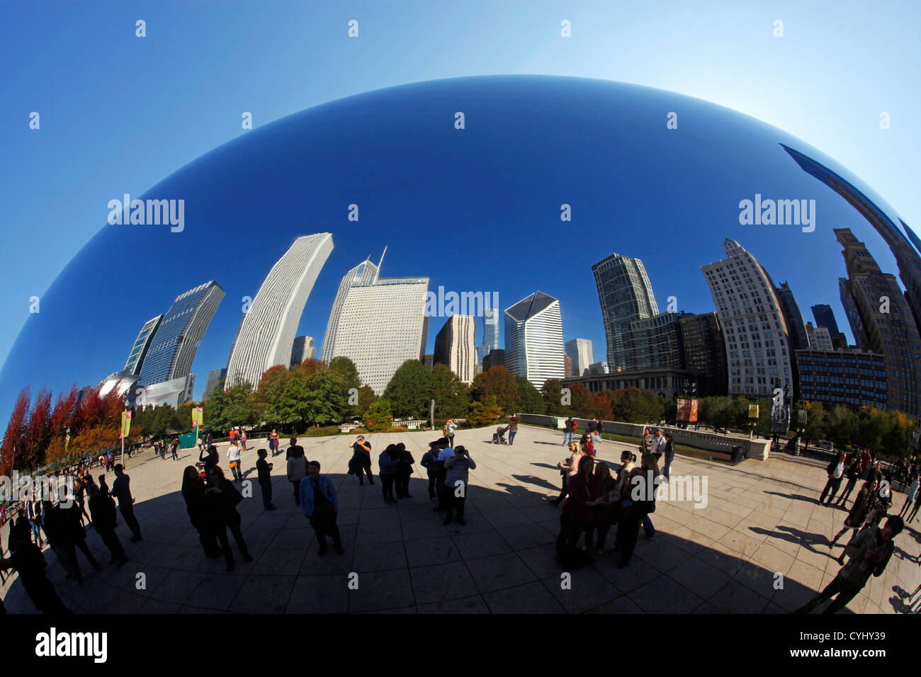 Reflection cloud gate hi-res stock photography and images - Alamy