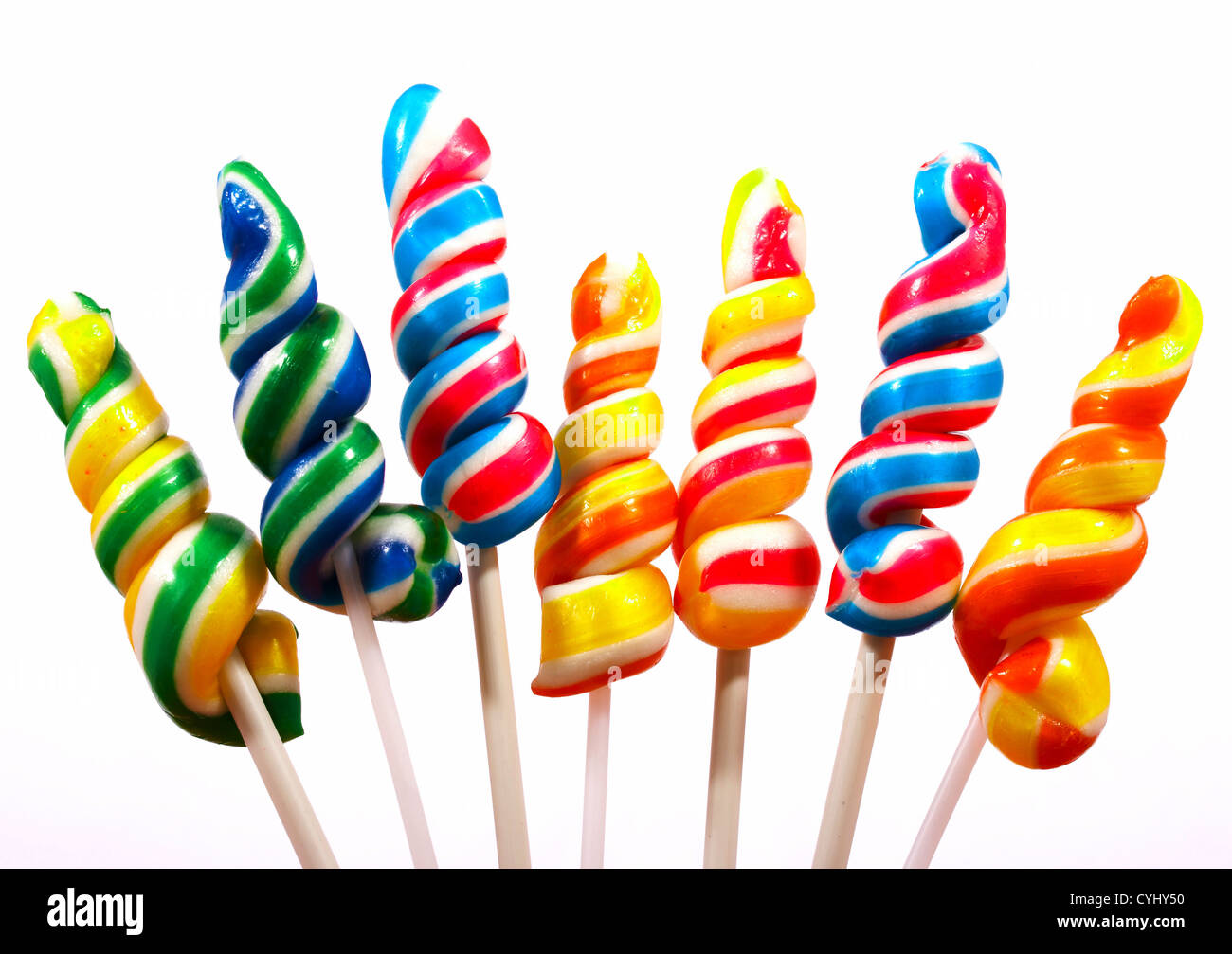 Sticks Of Twisted Candy As A Treat For The Kids Stock Photo - Alamy