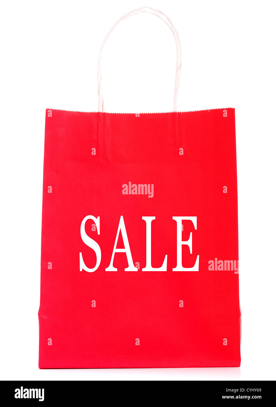Shopping Bag With Sale Message Showing Goods On Sale Stock Photo - Alamy