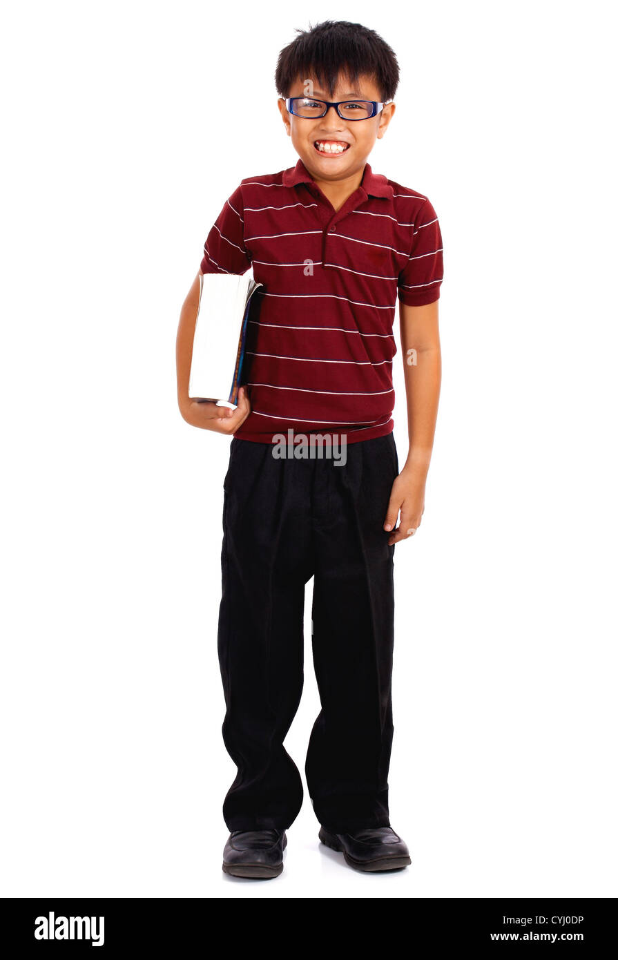 Young Student Holding A Big Book Getting Ready To Study Stock Photo - Alamy