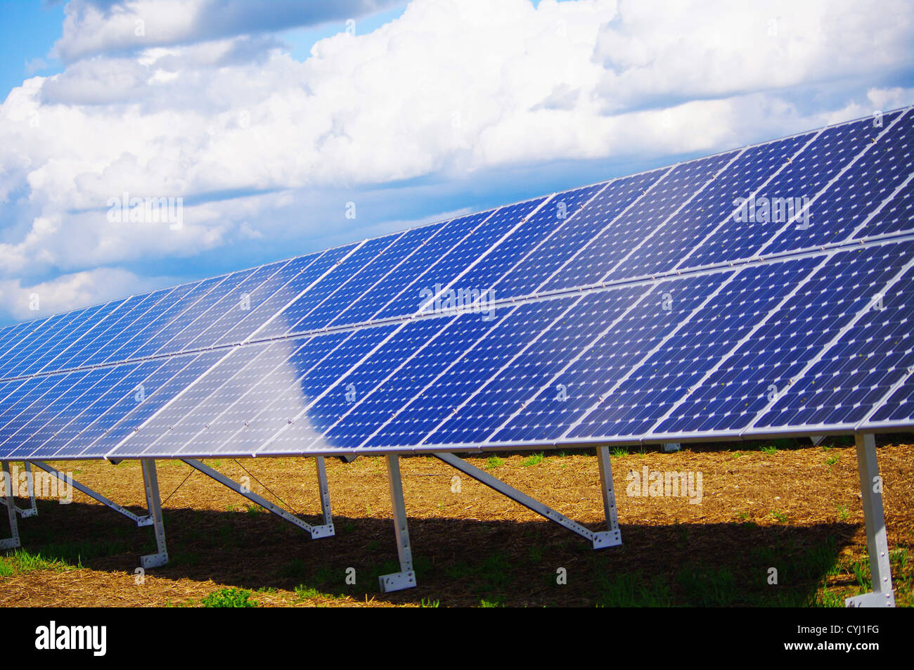 solar collector energy plant outside against sky Stock Photo - Alamy