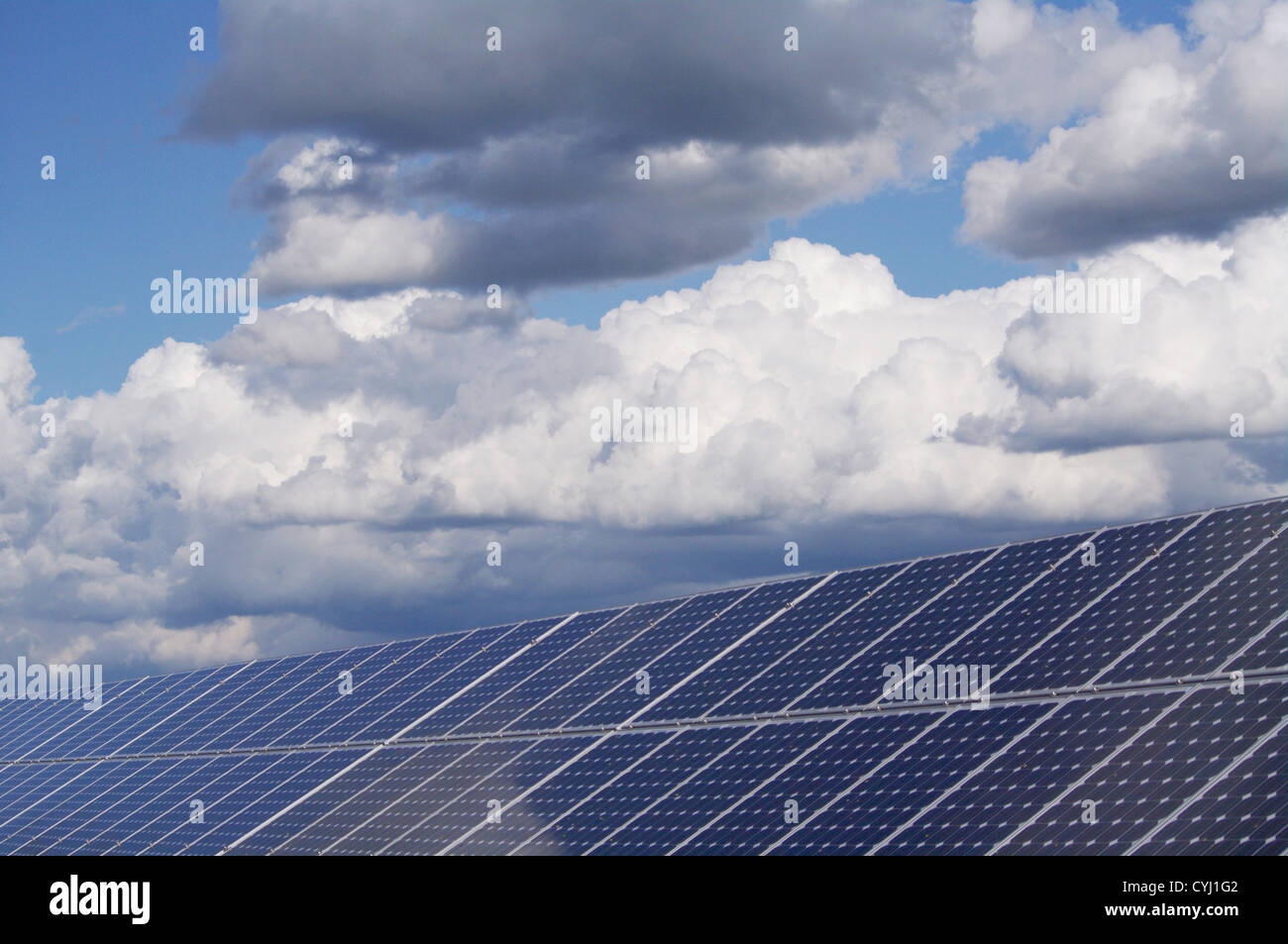 solar collector energy plant outside against sky Stock Photo - Alamy