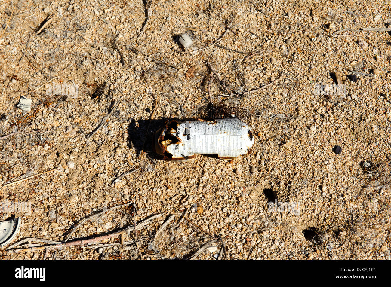 Target shooting trash in the Western Mojave Desert Stock Photo - Alamy