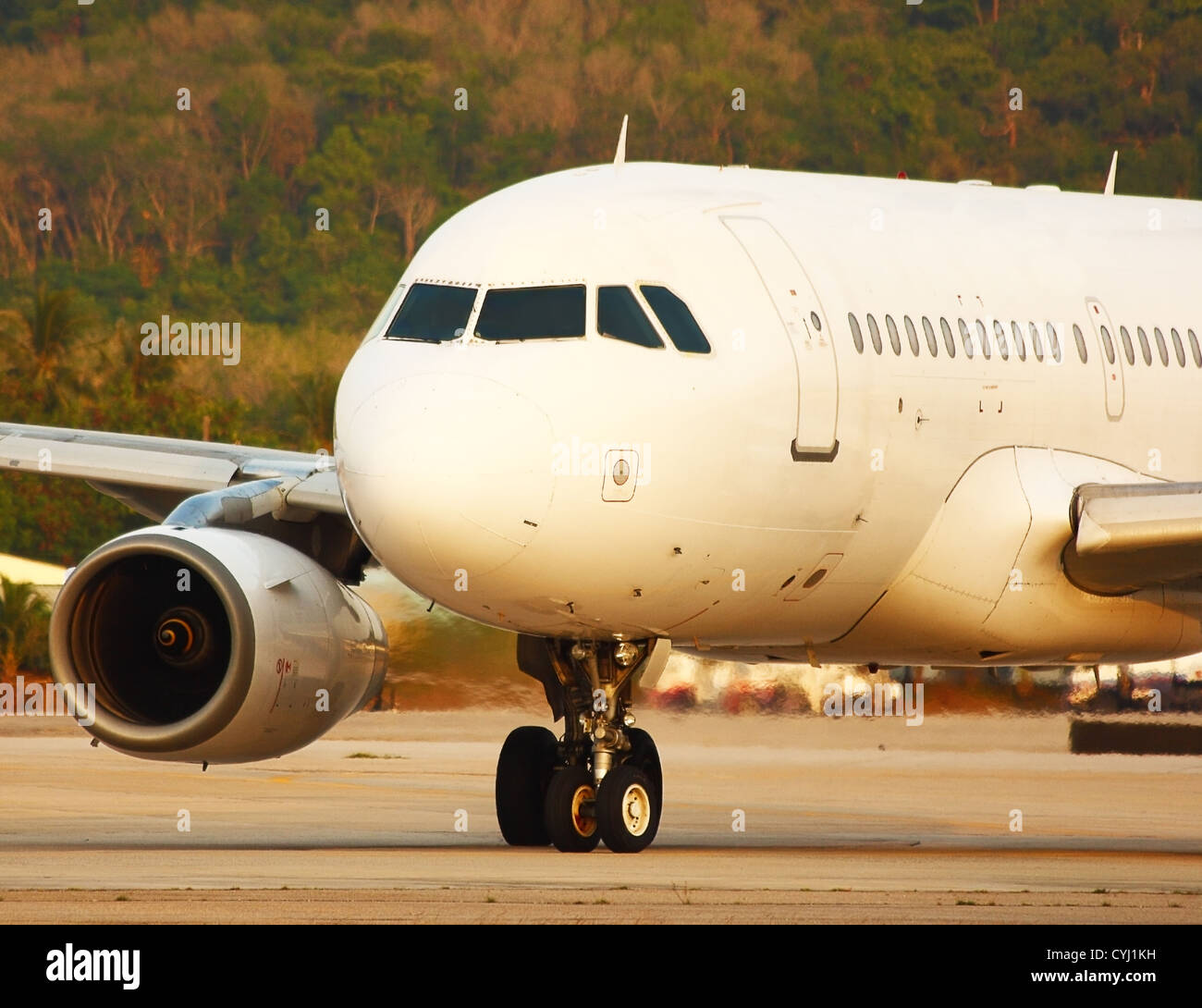 Airplane Taxiing Ready For Take Off To A Summer Destination Stock Photo ...