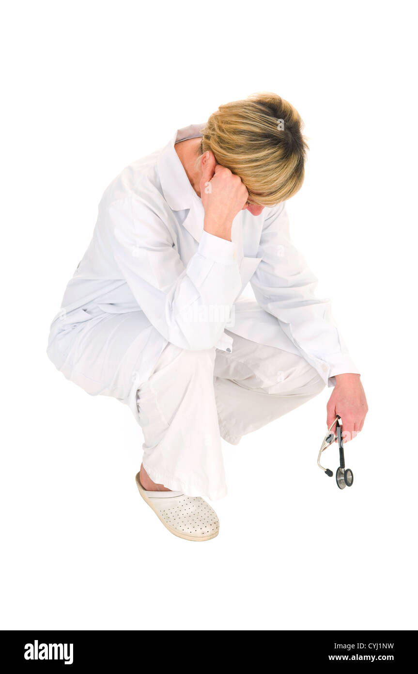 female doctor concerned Stock Photo - Alamy