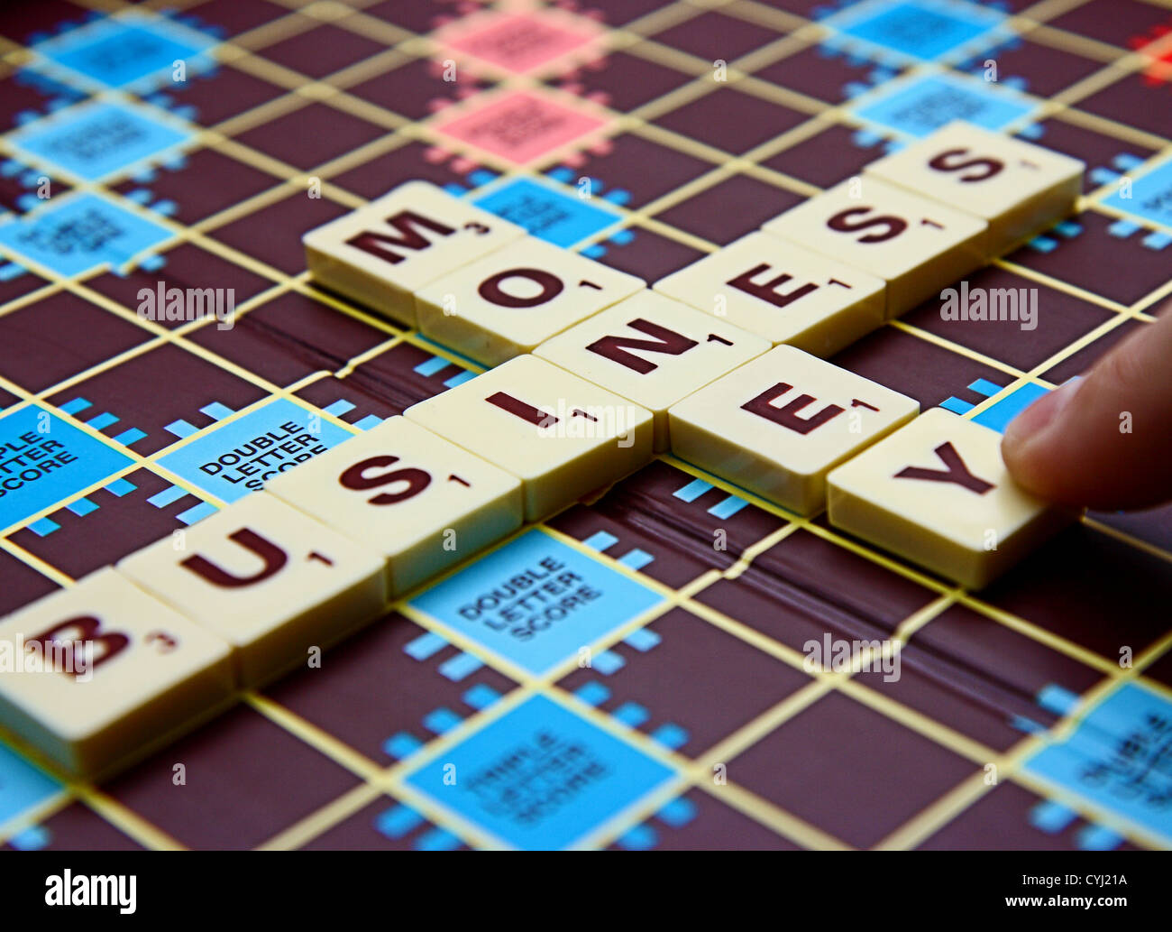 Letters On A Board Spelling Money And Business Stock Photo - Alamy