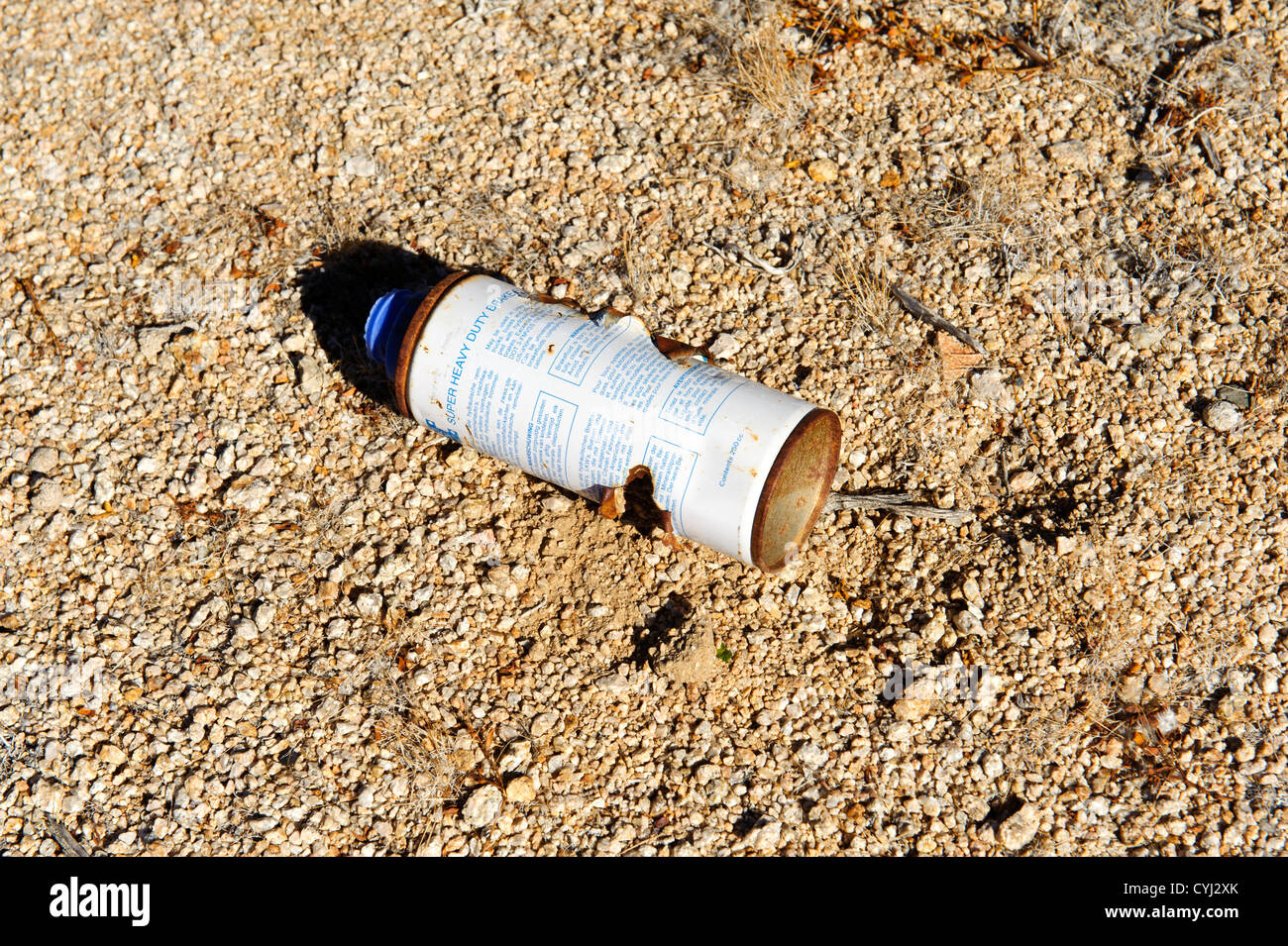 Target shooting trash in the Western Mojave Desert Stock Photo - Alamy