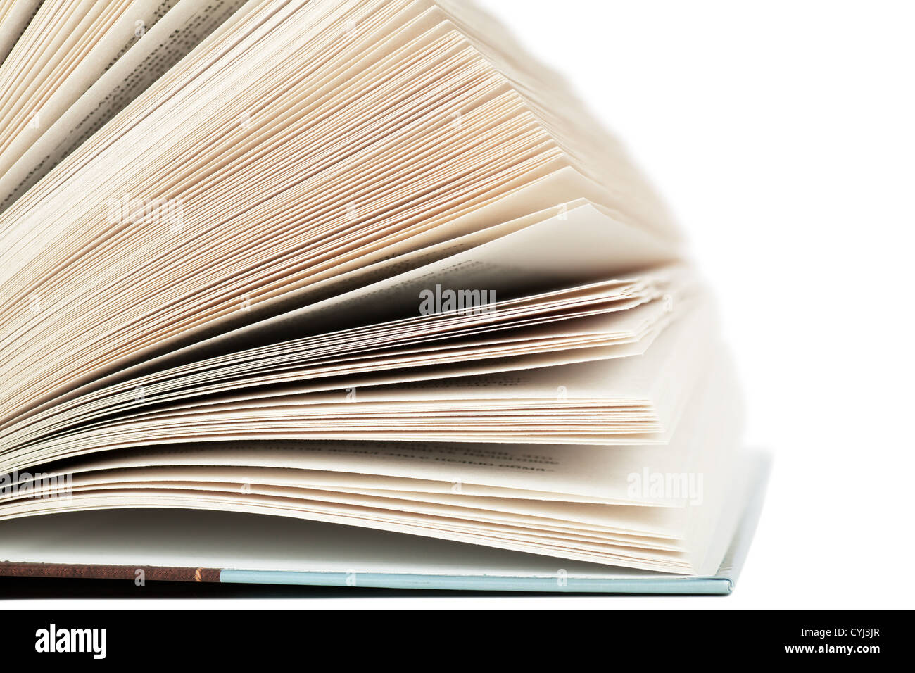 Pages of open book isolated over white background Stock Photo - Alamy
