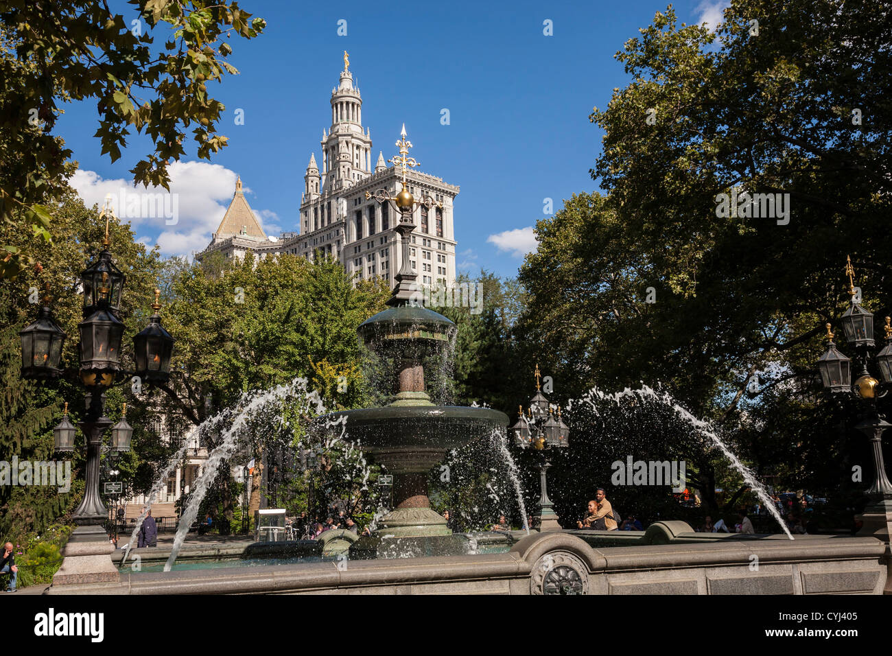 The Mould Fountain, City Hall Park, NYC Stock Photo - Alamy