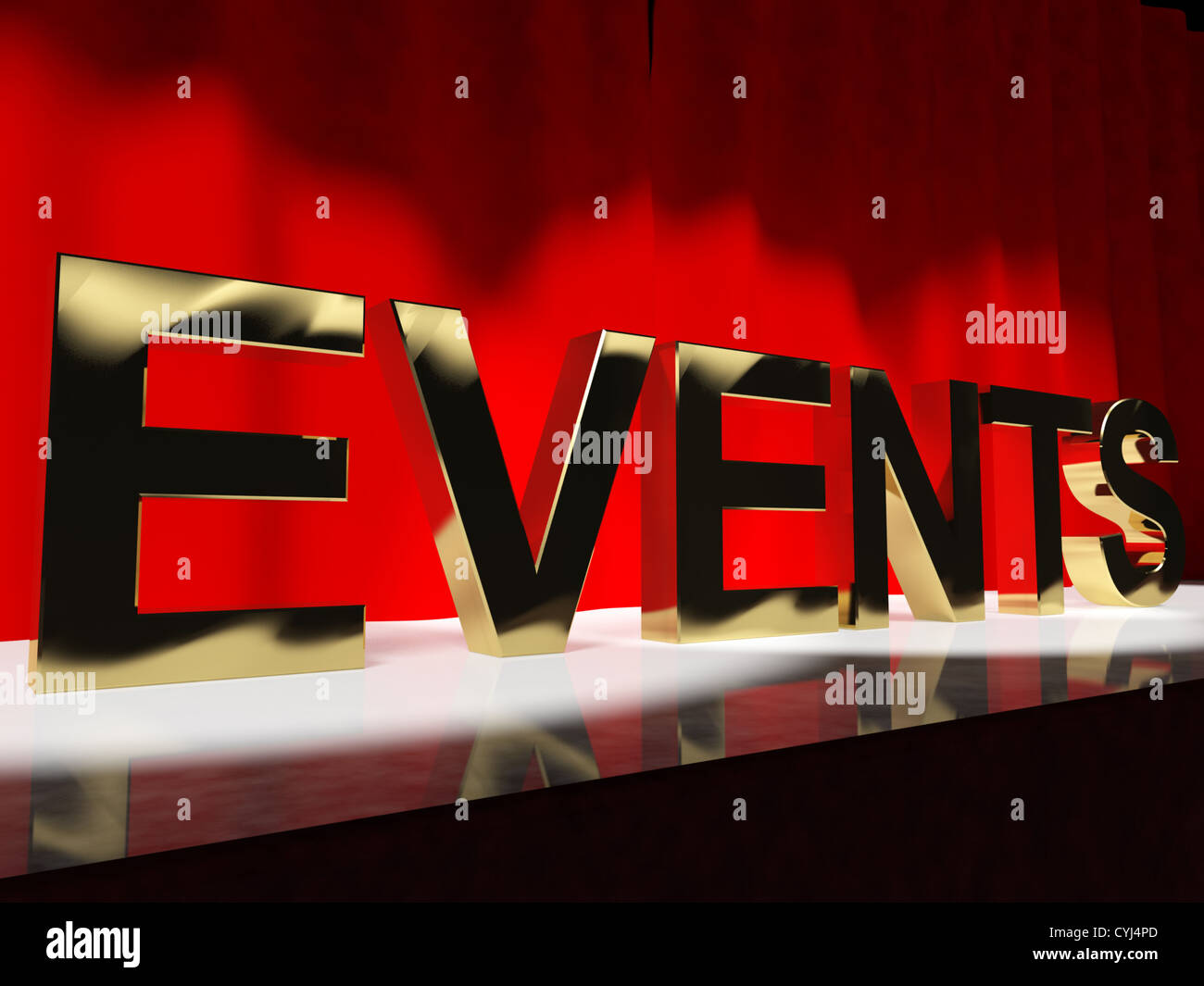 Events Word On Stage Shows Agenda Concerts Festivals And Parties Stock ...
