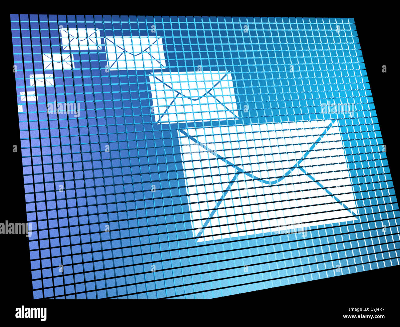 Email Envelopes Being Received On Computer Screen Shows Emailing Or ...