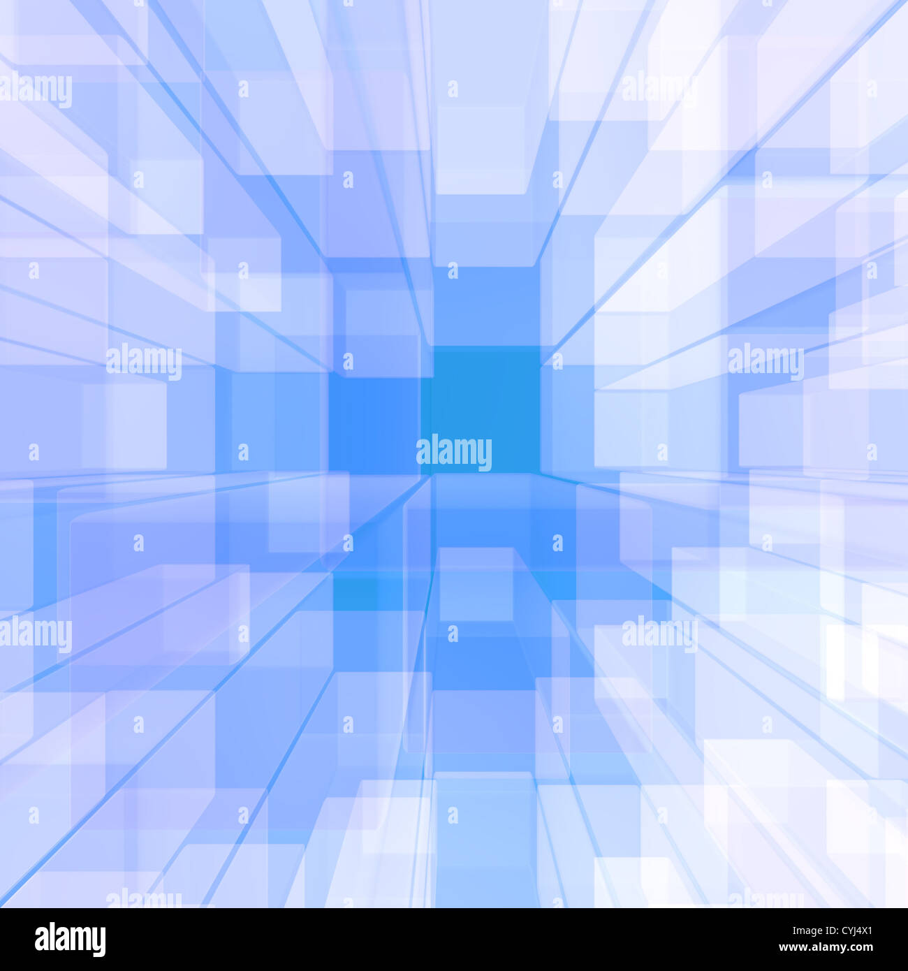 Bright Glowing Blue Glass Background With Artistic Cube Or Square ...