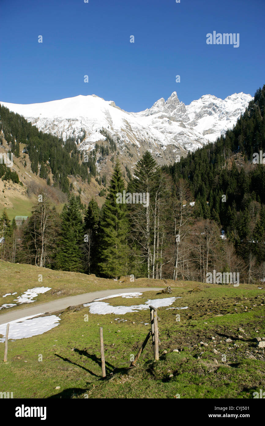 the famous alp mountains mountaineer range high Stock Photo - Alamy