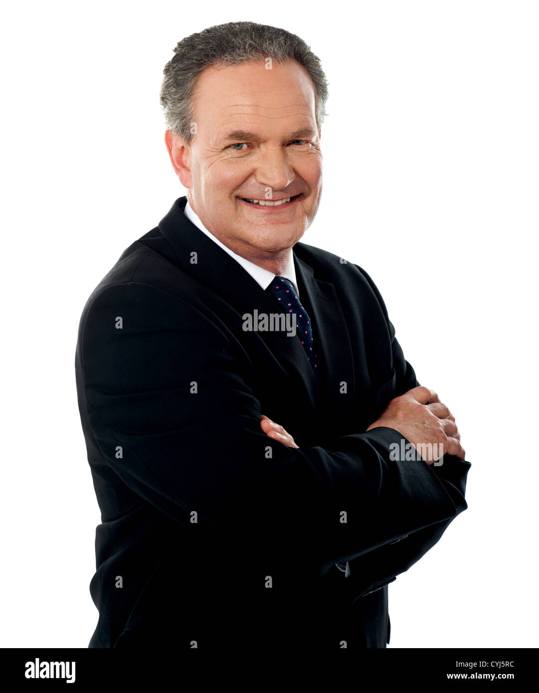 Confident ceo posing in style isolated over white Stock Photo - Alamy