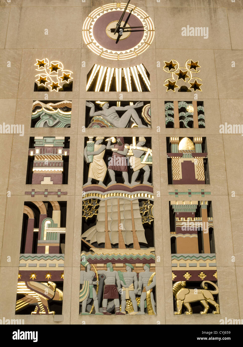 "The Story of Mankind" at Rockefeller Center, NYC Stock Photo - Alamy