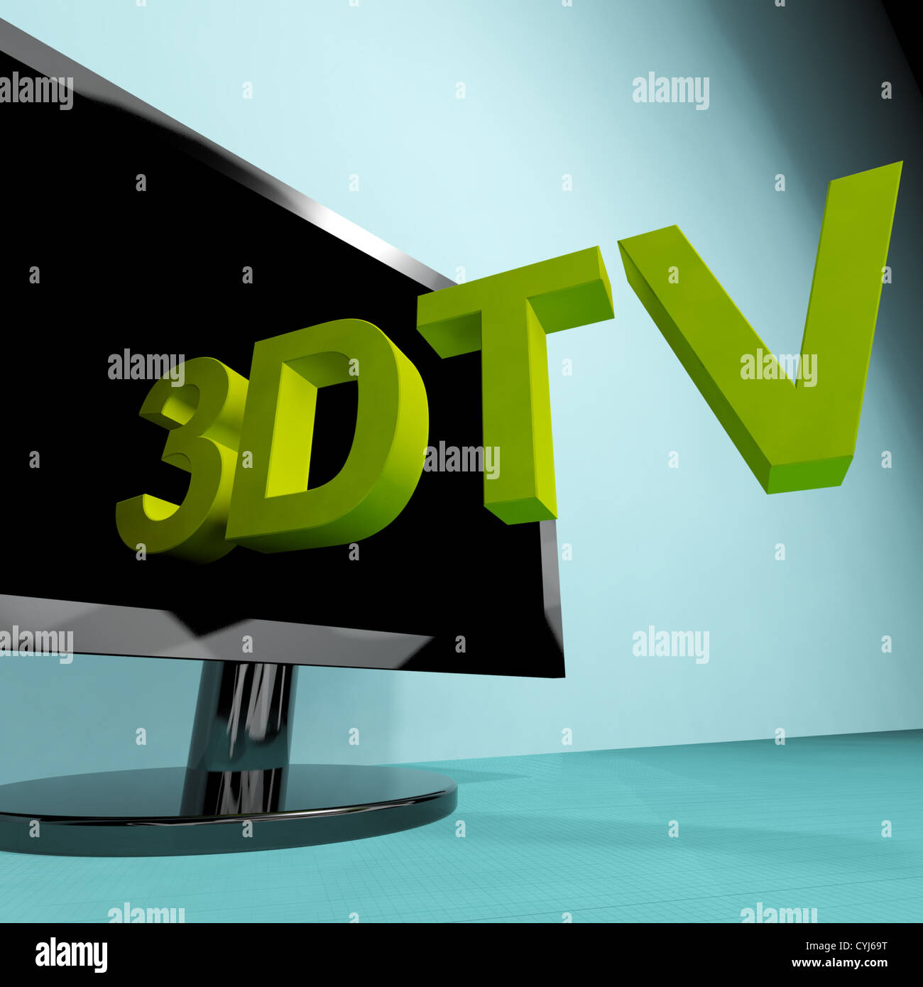 Three Dimensional Television Meaning 3D HD TVs Stock Photo - Alamy