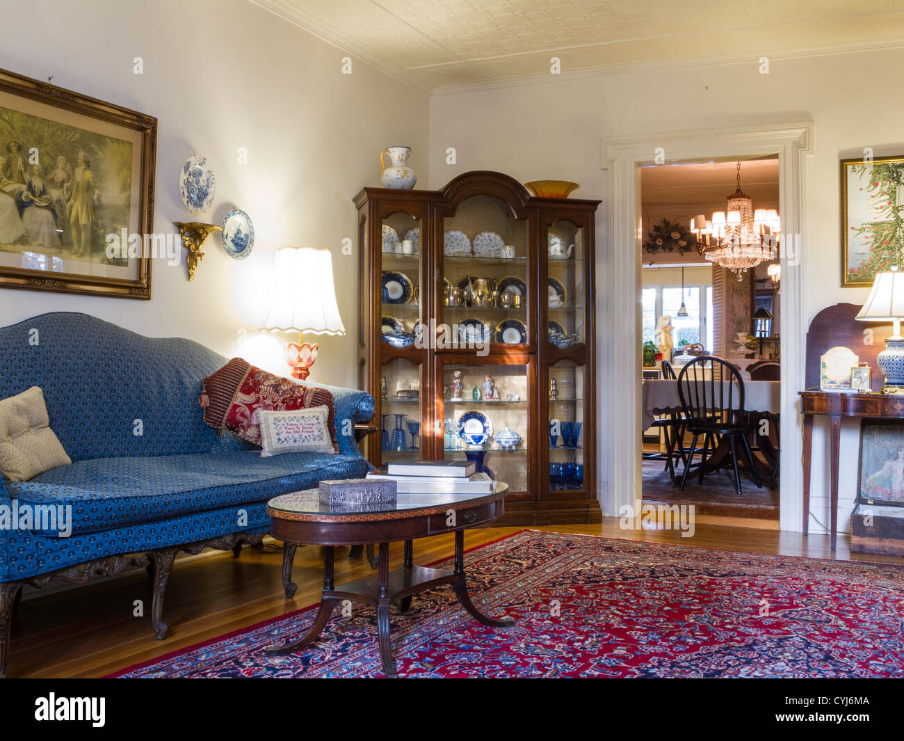 White House Inn, Bed and Breakfast, Sitting Room, Cooperstown, NY Stock ...