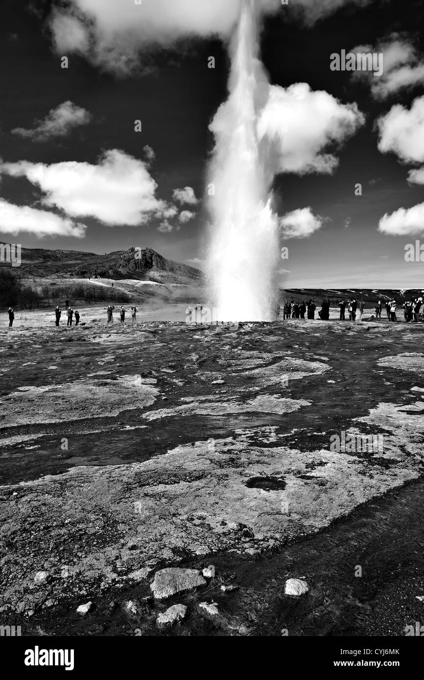 Geyser color Black and White Stock Photos & Images - Alamy