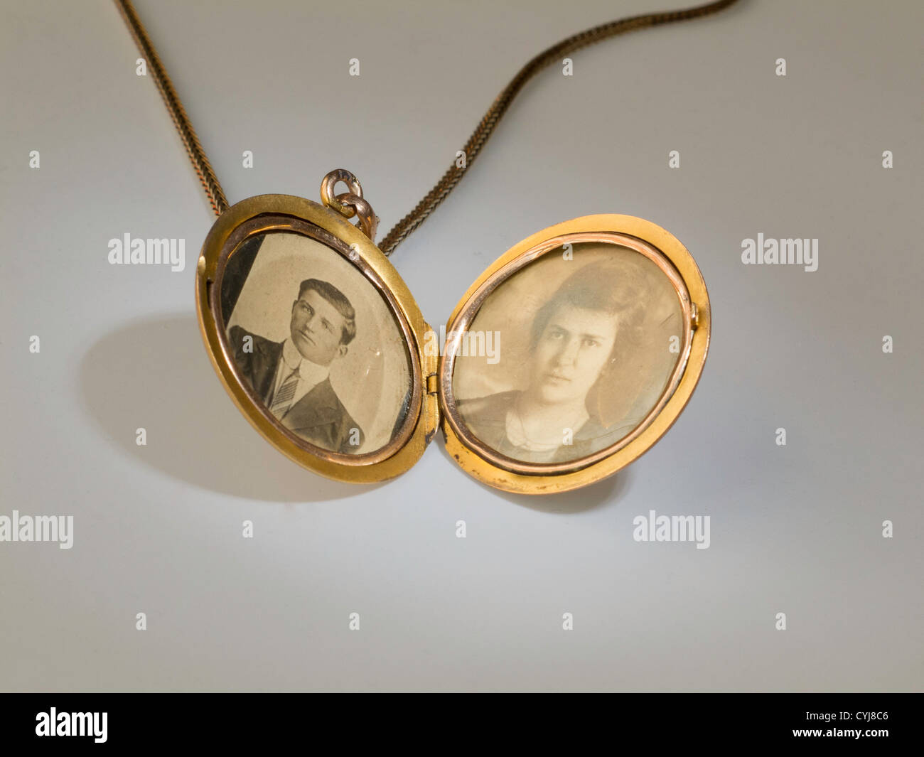 Still Life of Vintage Locket with Pictures, USA Stock Photo - Alamy