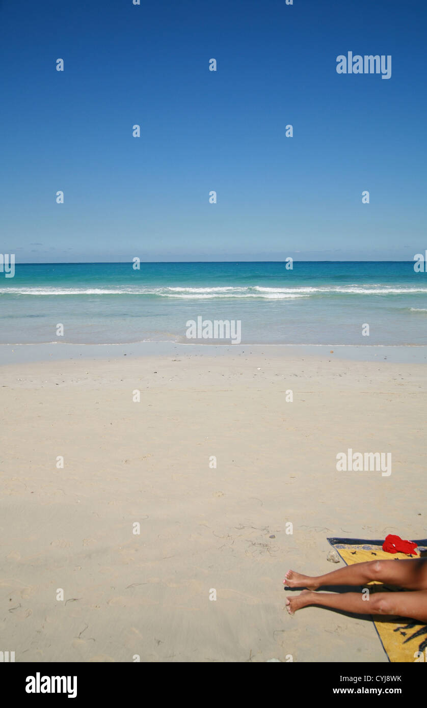 Cuba beach sunbath hi-res stock photography and images - Alamy