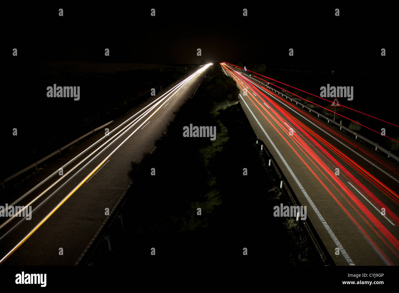 Timelapse night traffic in highway hi-res stock photography and images ...