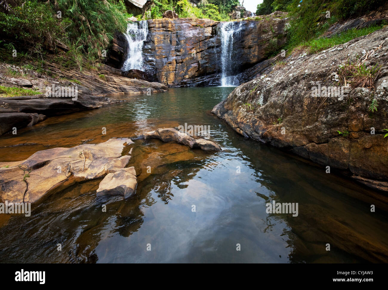 Waterfall on Sri Lanka,Horton Place Stock Photo - Alamy
