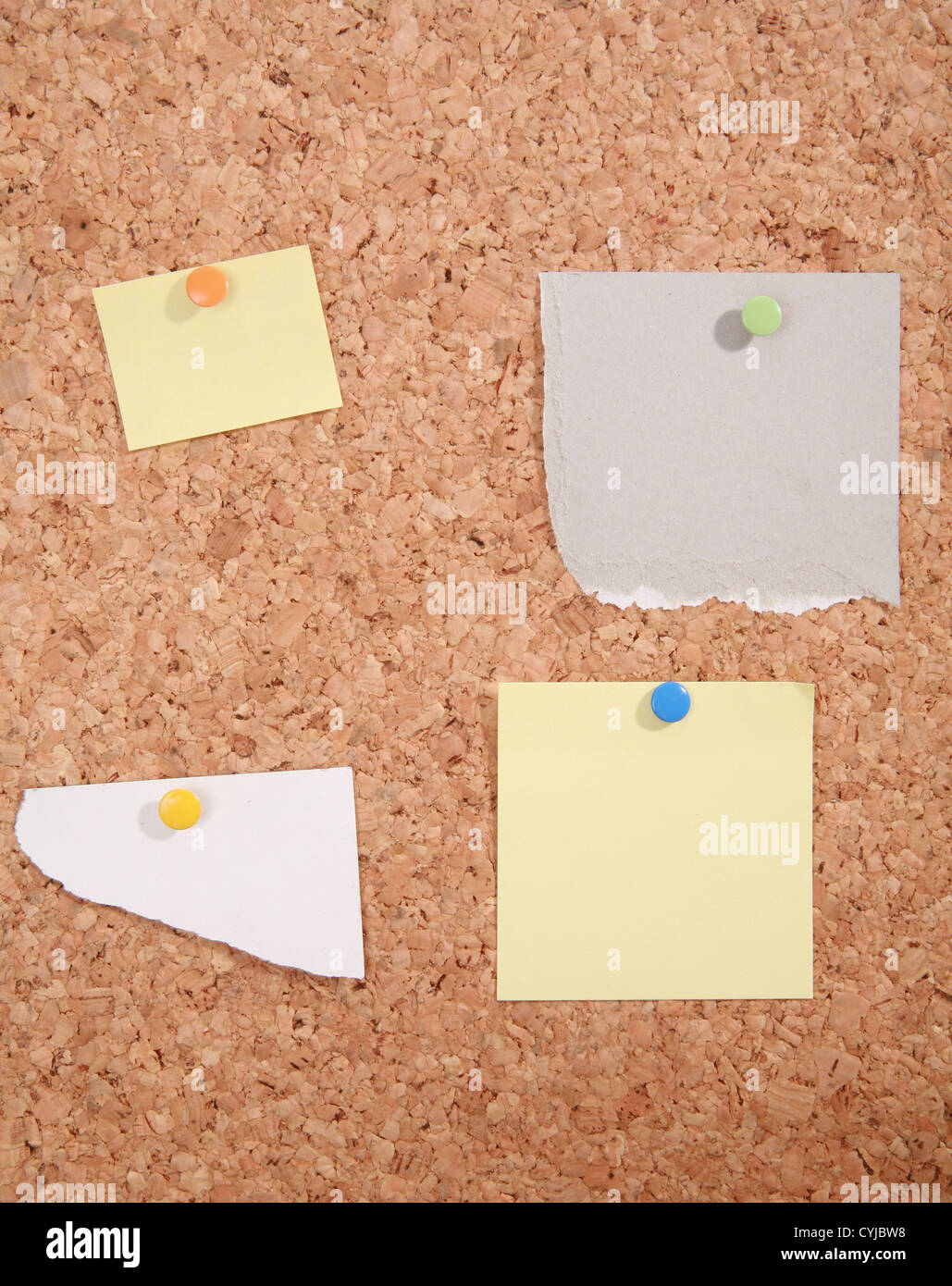 a pinboard with thumtacks on it Stock Photo - Alamy