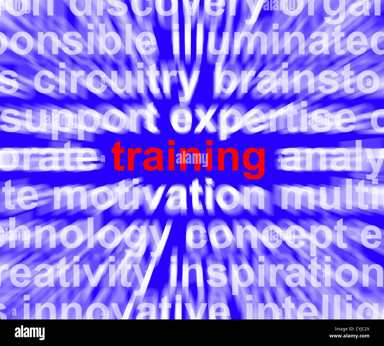 Training Word Shows Skills Learning From Seminar Or Instruction Stock ...