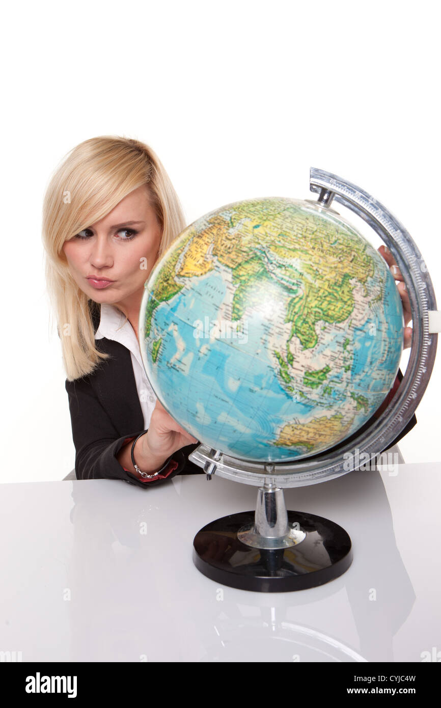 Angled world map hi-res stock photography and images - Alamy