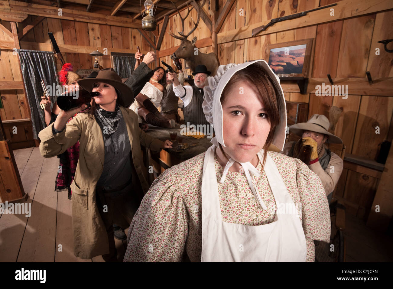 Young man rifle woman hi-res stock photography and images - Alamy