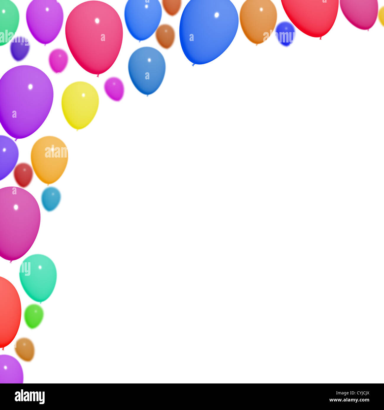 Festive Colorful Balloons For Birthday Celebrations With Blank Copy ...