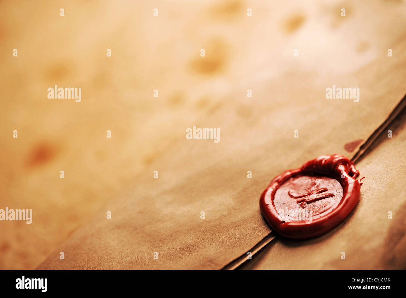 Old paper red wax seal hi-res stock photography and images - Alamy