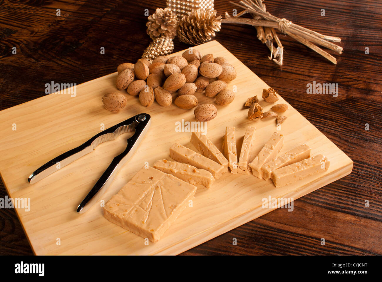 Traditional Spanish soft turron, a Christmas classic Stock Photo - Alamy