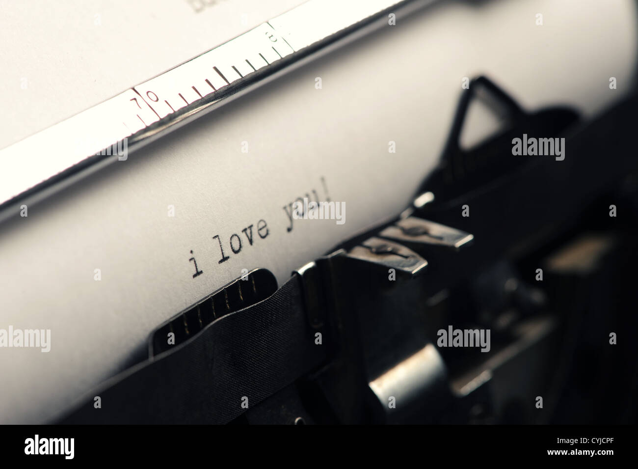 Old Typewriter: love message Stock Photo - Alamy