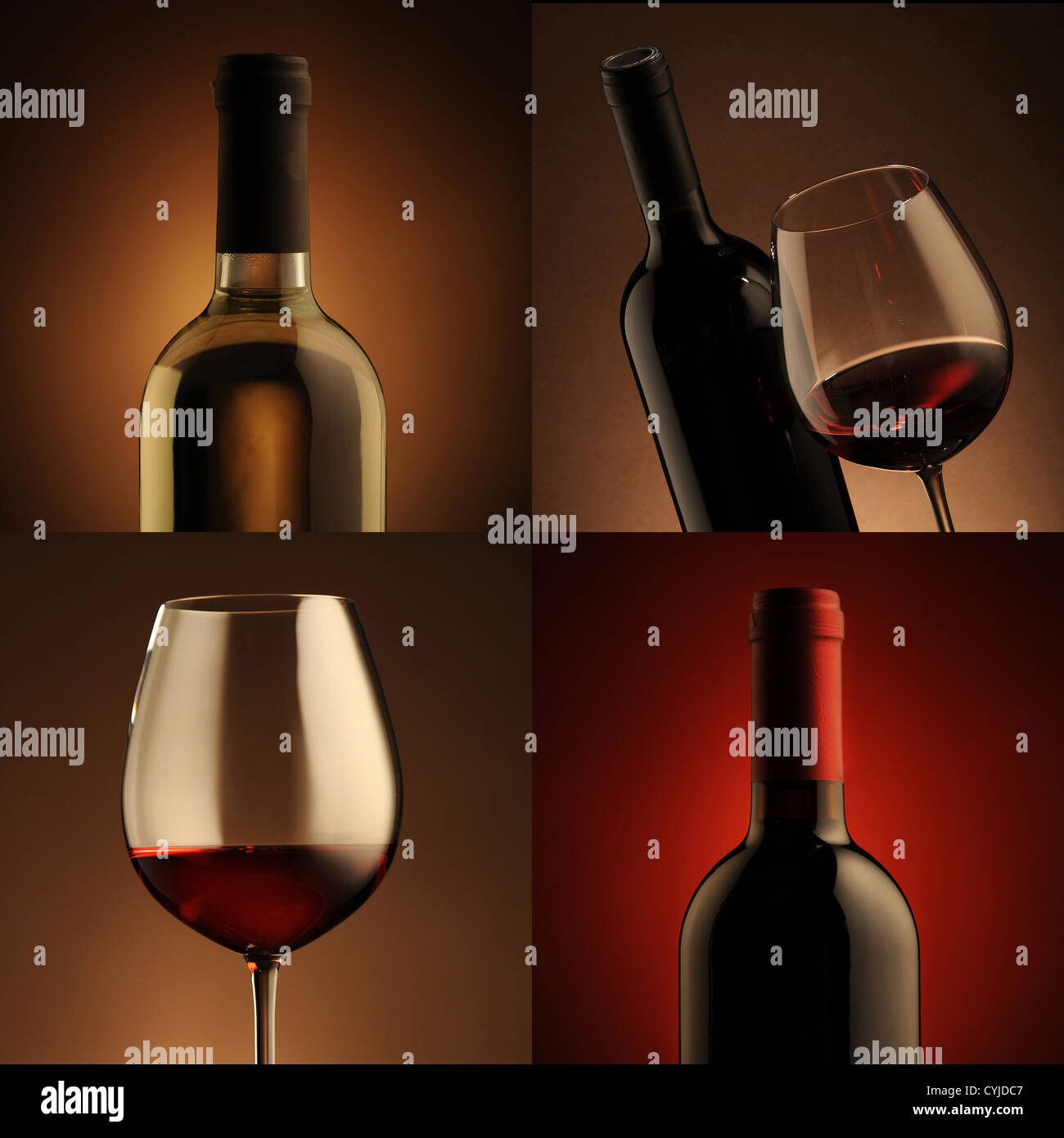Wine bottle collage hi-res stock photography and images - Alamy