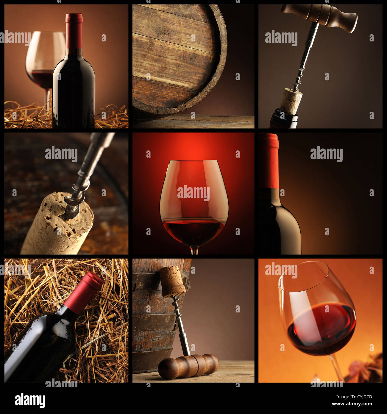 Wine collage hi-res stock photography and images - Alamy