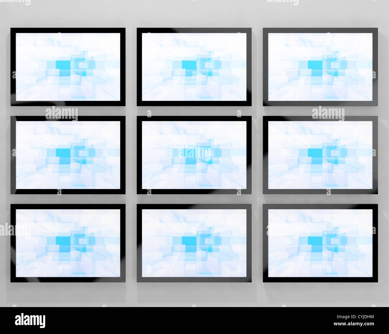 Television set monitors wall hi-res stock photography and images - Alamy