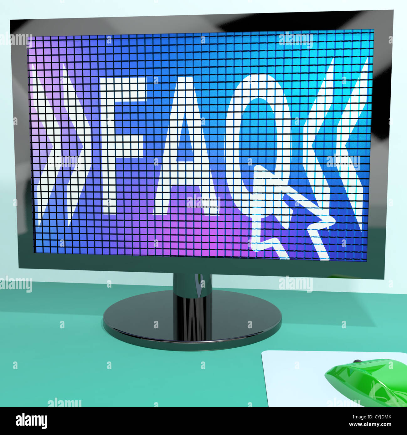 FAQ On Blue Computer Screen Shows Information And Answers Stock Photo ...