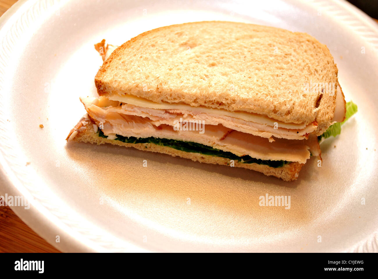 Half of a Turkey Sandwich Stock Photo - Alamy