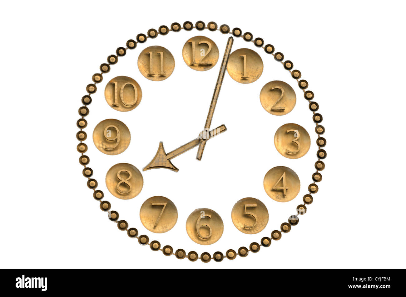 Wall clock on transparent background isolated Stock Photo - Alamy