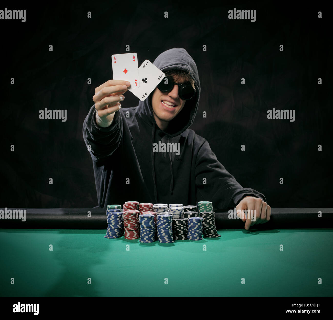 the winner of the tournament shows the winning cards Stock Photo - Alamy