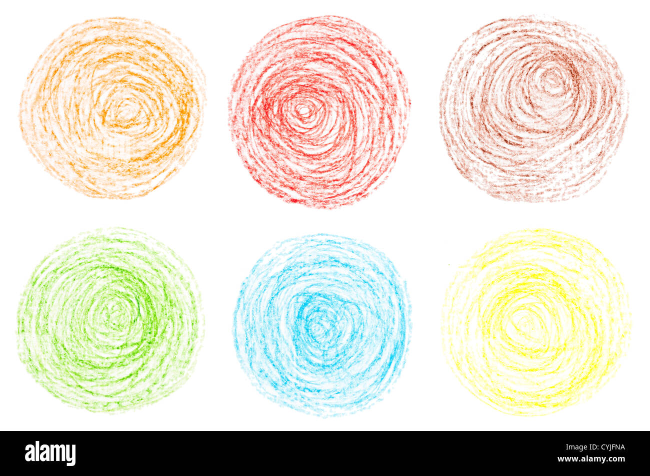 Rough green circle brush Cut Out Stock Images & Pictures - Alamy