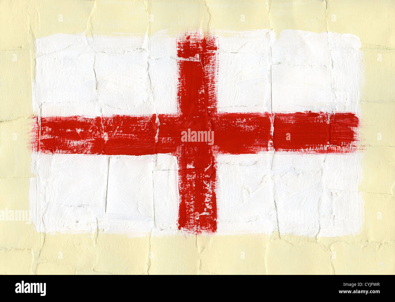 Hand painted acrylic flag of England Stock Photo - Alamy