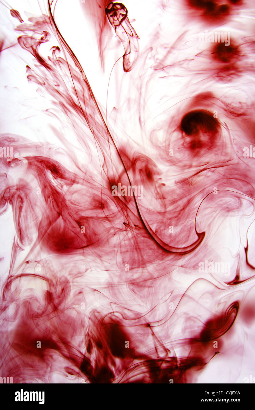 smoke wave, ink in water abstract background Stock Photo - Alamy