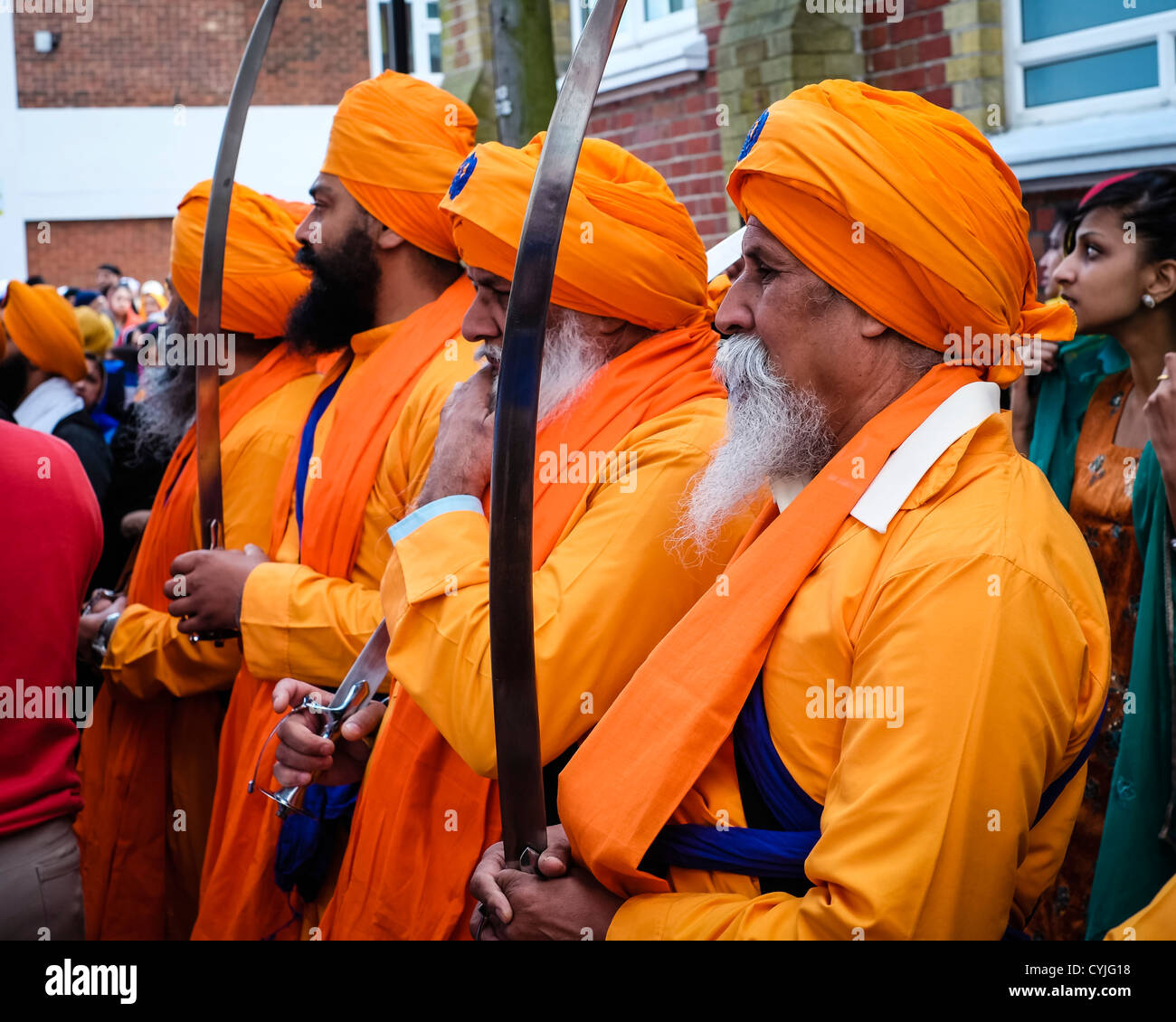 Members of the Gurdwara Honour Guard at the celebrations of Vaisakhi by ...