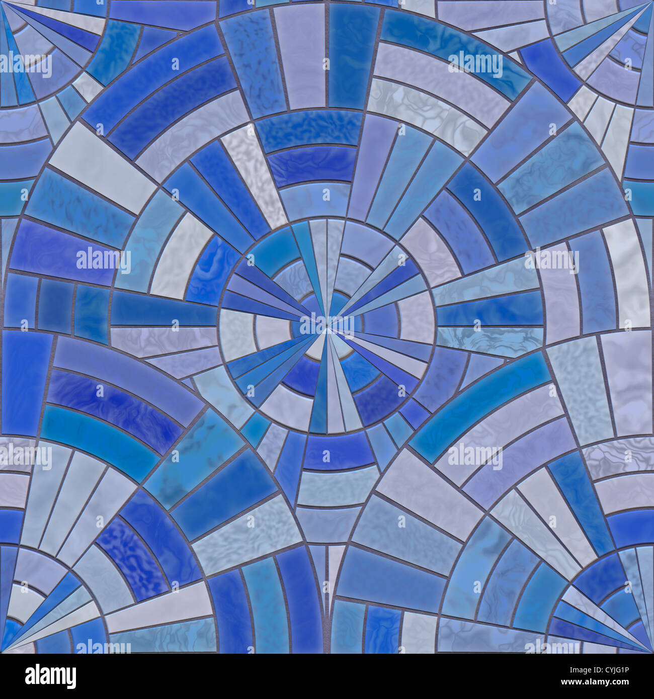 High quality seamless circular blue tiles backgroung Stock Photo - Alamy